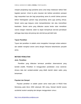 Hubungan antara sebelum dan setelah mengikuti senam asma dengan ...