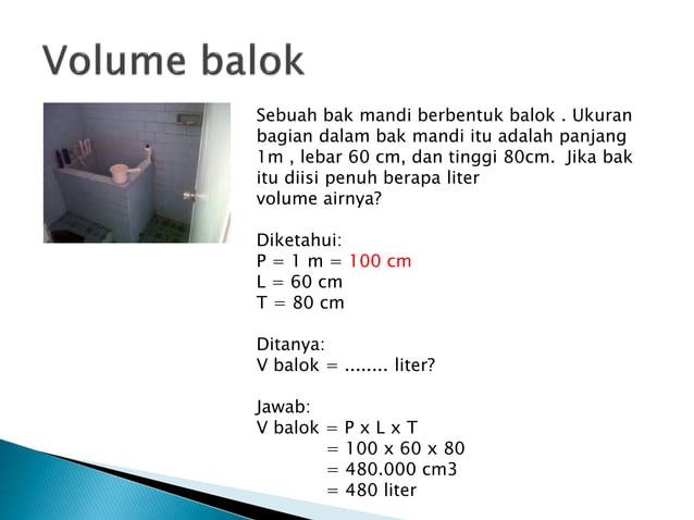 Hubungan antar satuan volume | PPTX
