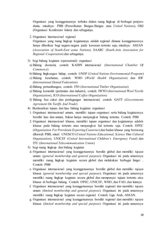 PKN: Hubungan dan organisasi internasional lengkap | PDF