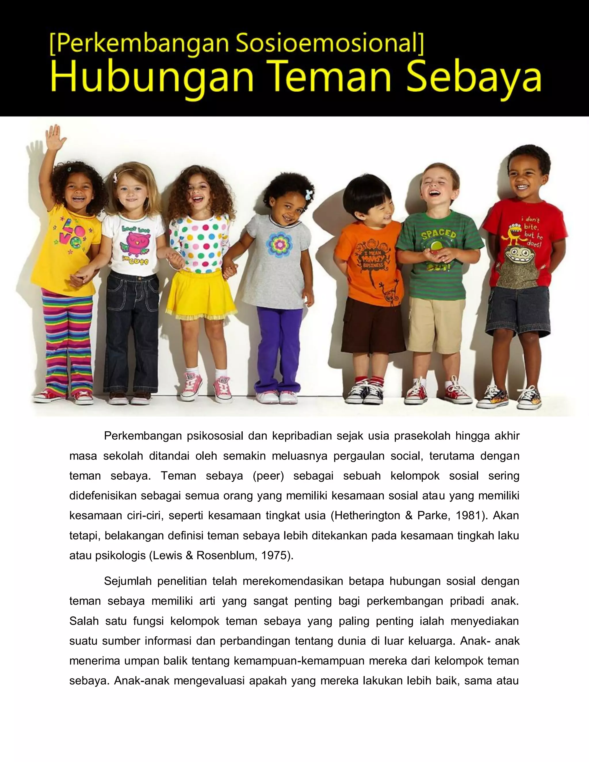 Hubungan dengan teman sebaya | PDF