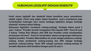 Hubungan Legislatif dan eksekutif dalam tata negara .pptx