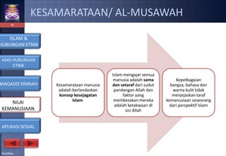 Hubungan etnik islam & hubungan etnik | PPTX