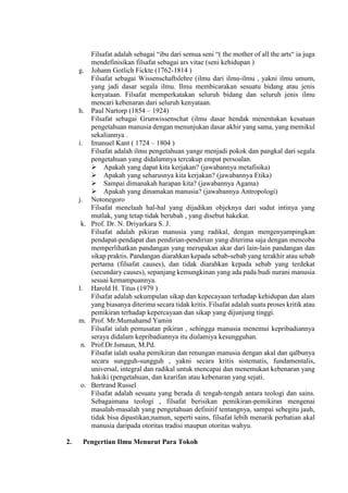 Hubungan filsafat dengan ilmu pengetahuan lainnya (listiawati) | PDF