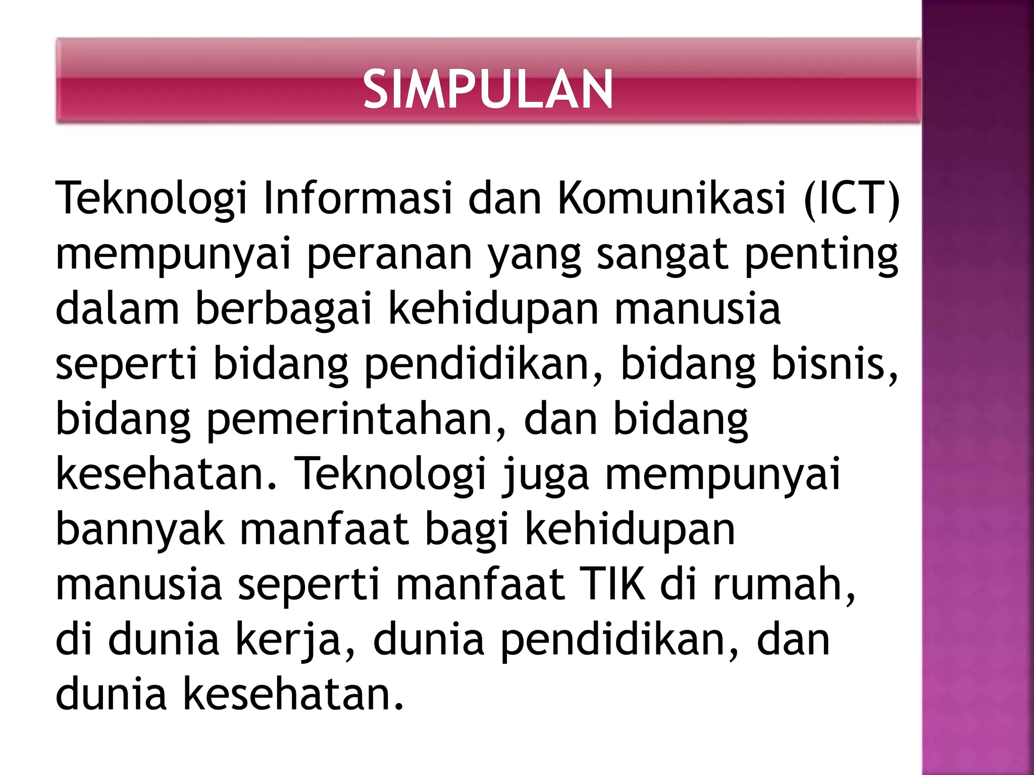 Hubungan ict dengan dunia kerja | PPTX