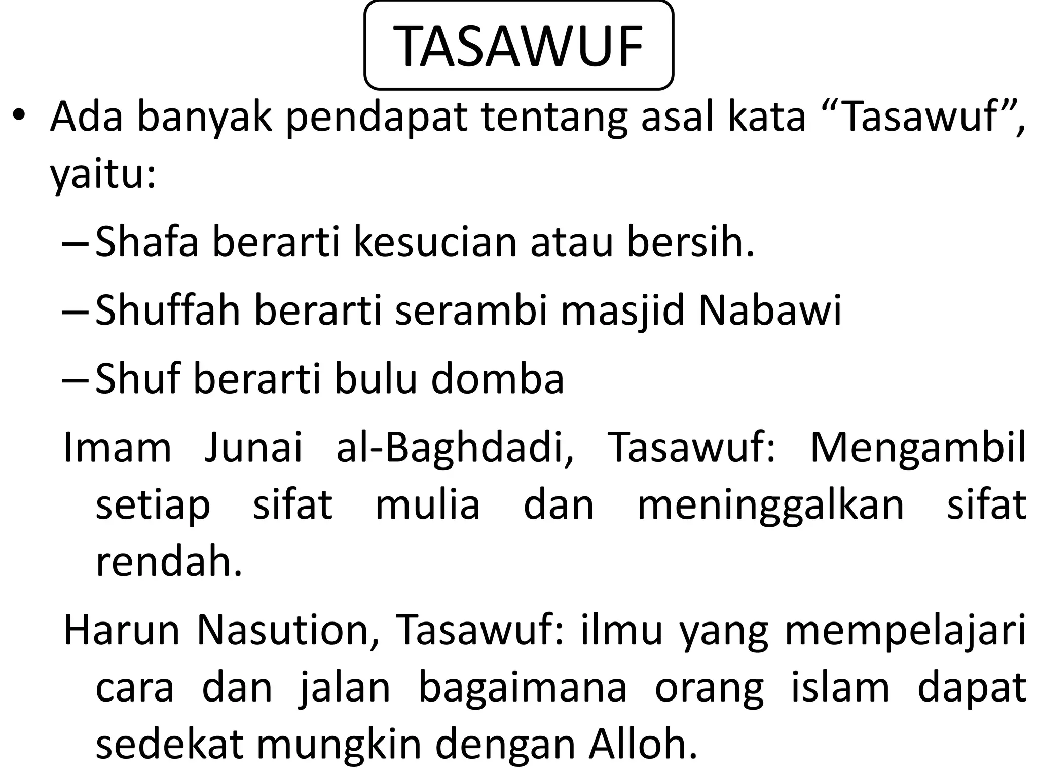 Hubungan ilmu kalam, filsafat dan tasawuf | PPTX