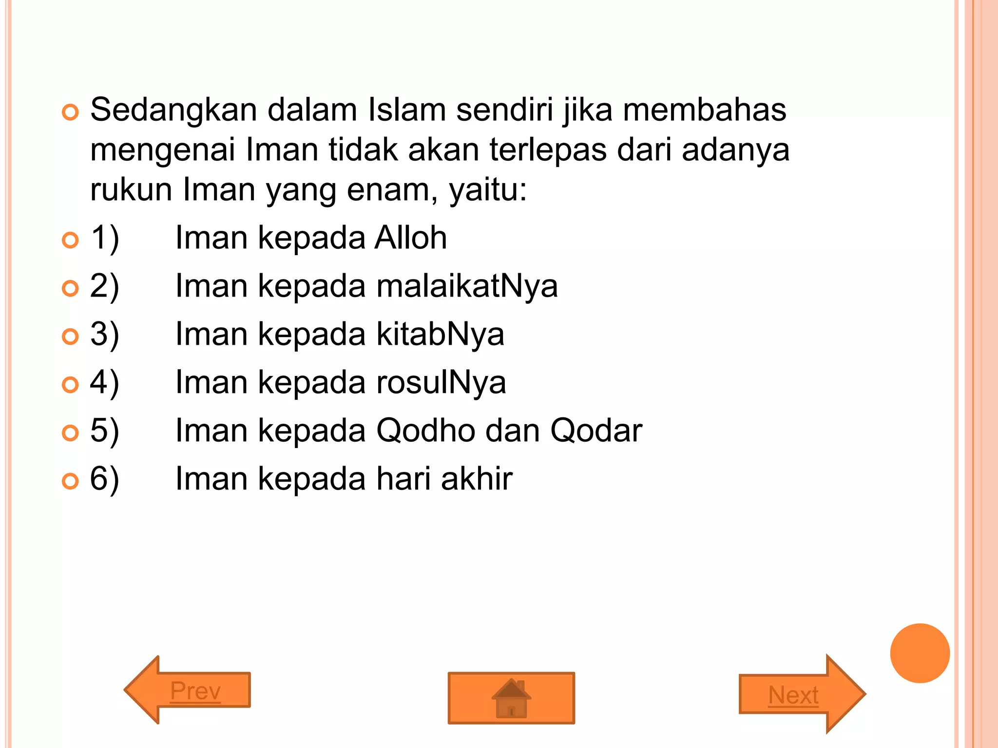 Hubungan iman, islam, dan ihsan | PPTX