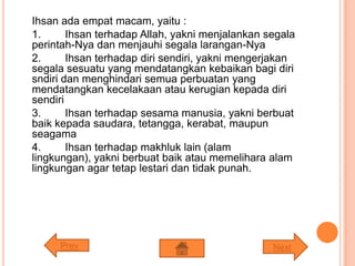 Hubungan iman, islam, dan ihsan | PPTX