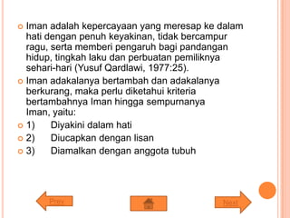 Hubungan iman, islam, dan ihsan | PPTX