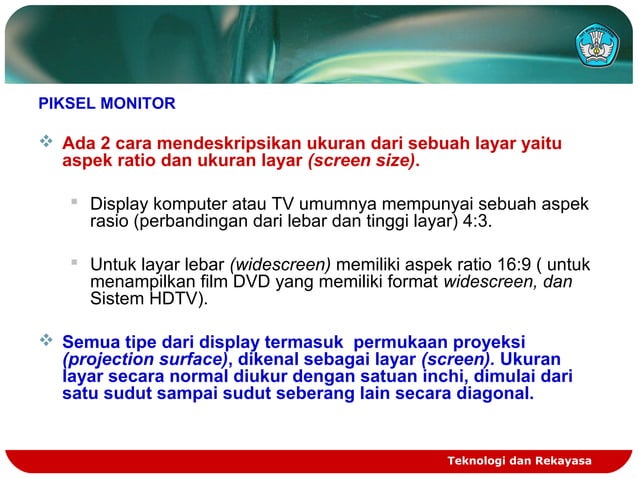 Hubungan jumlah piksel dan kualitas resolosi gambar | PPT