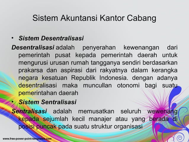 Hubungan kantor pusat dan cabang | PPT