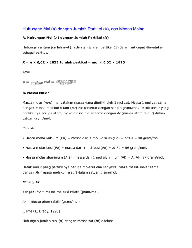 Hubungan mol | PDF | Free Download