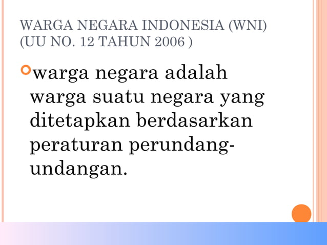 Hubungan negara dengan warga negara | PPT