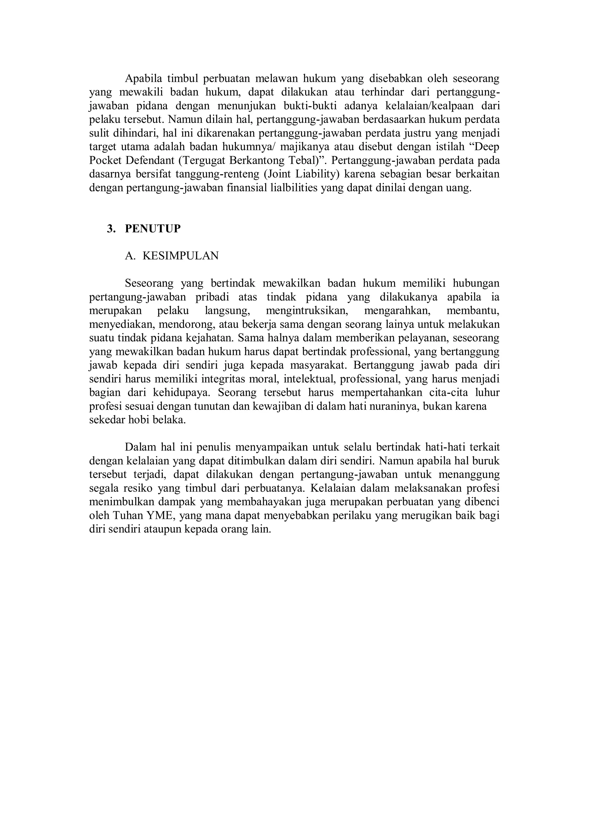 Teori pertanggung jawaban | PDF