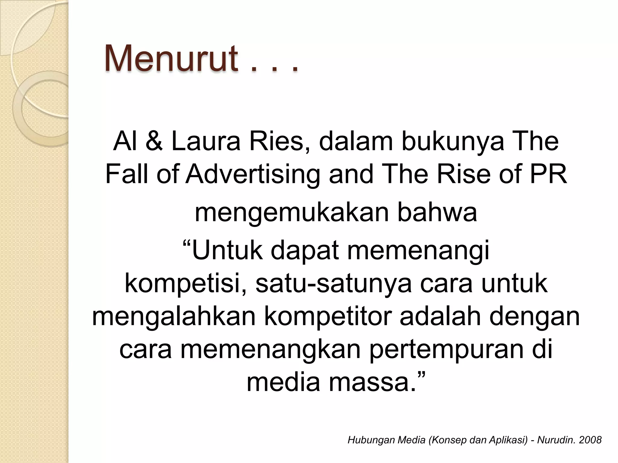 Hubungan Public Relation dengan Media Massa | PPTX