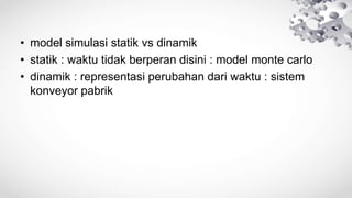 Hubungan simulasi dan pemodelan dalam sebuah sistem Oktavari Budi Arief ...