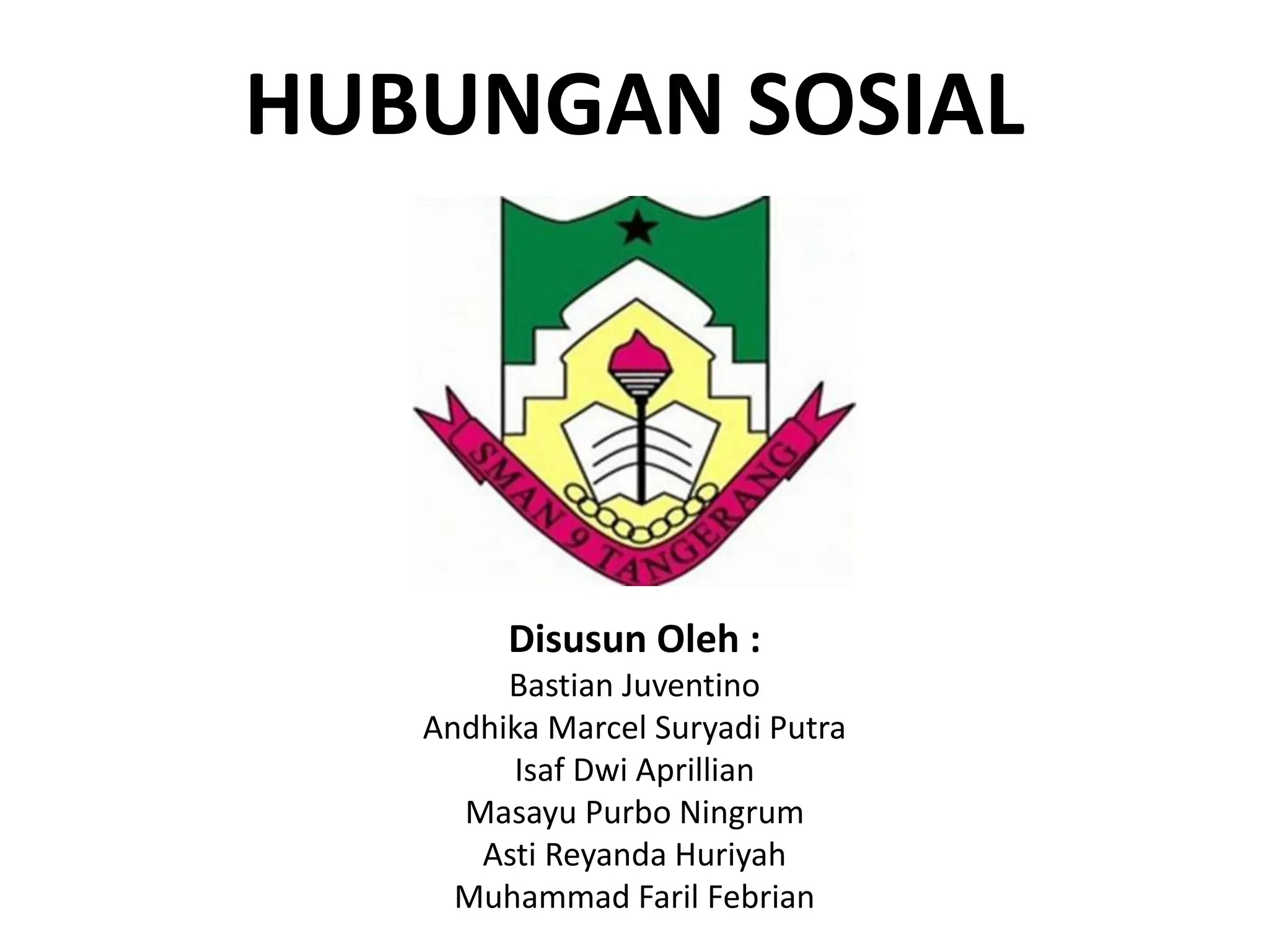 Teori Hubungan Sosial dalam kehidupan bermasyarakat | PPT