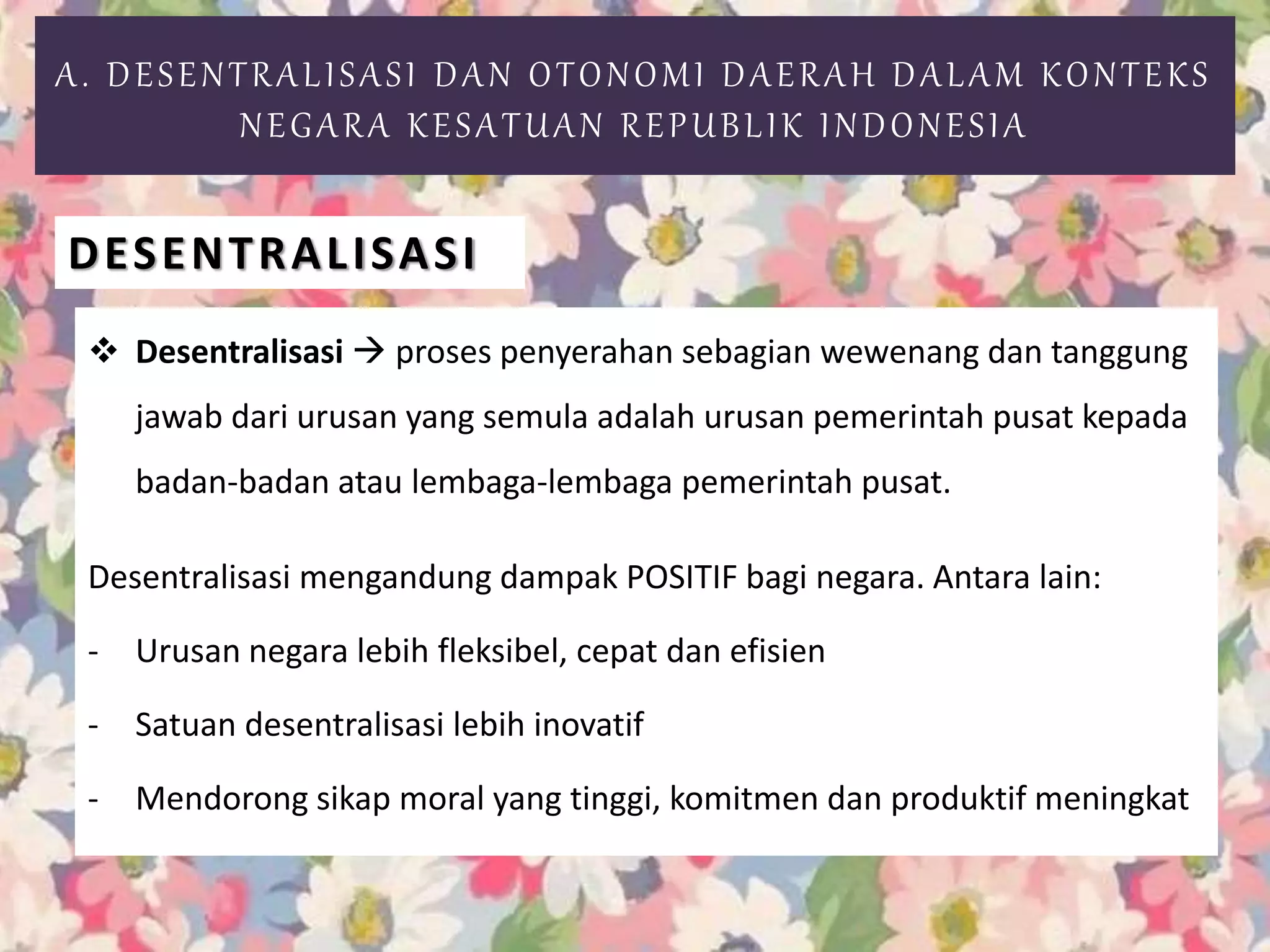 Hubungan Struktural Dan Fungsional Pemerintah Pusat Dan Daerah Ppt