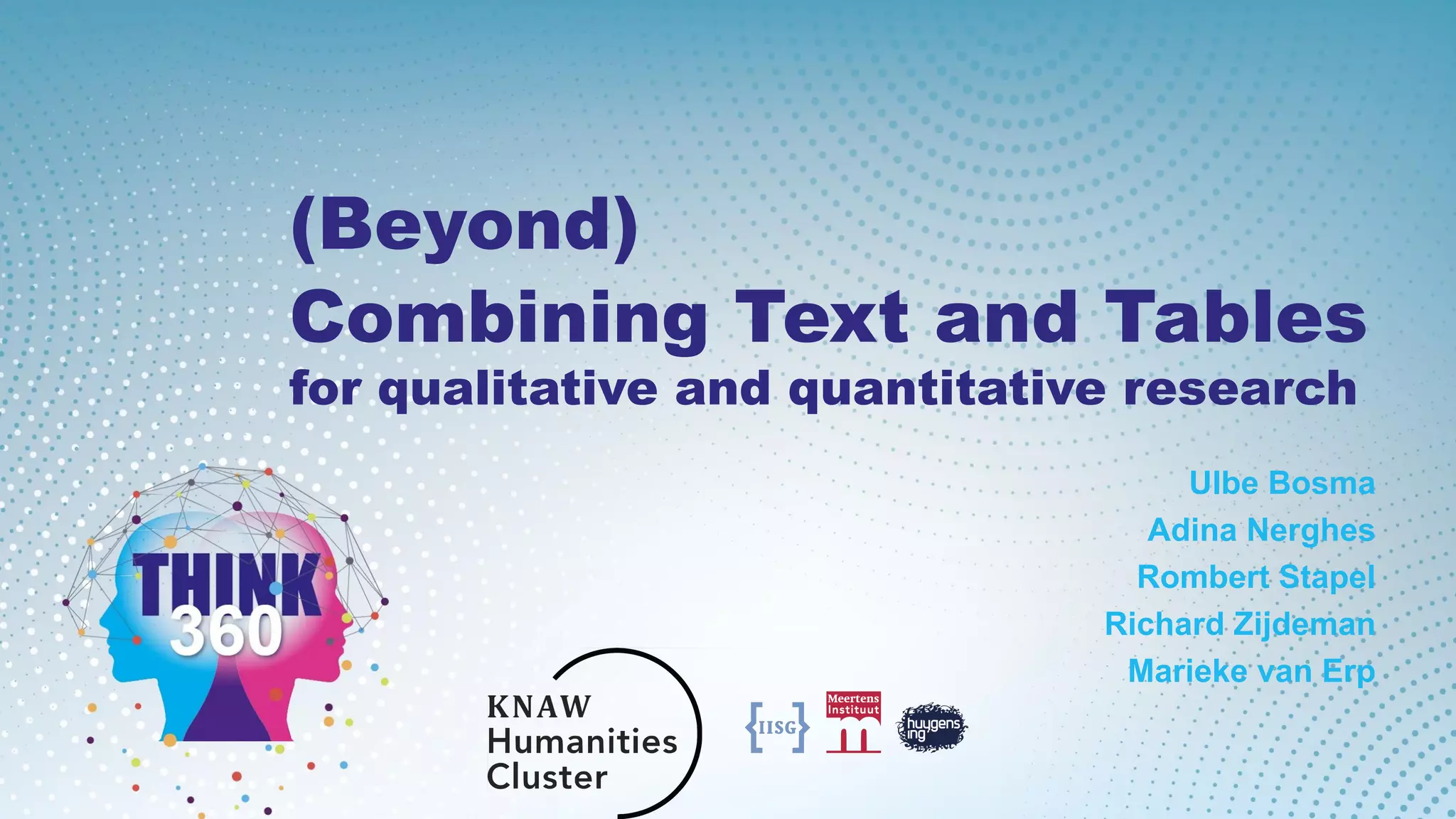Beyond Combining Text And Tables For Qualitative And Quantitative