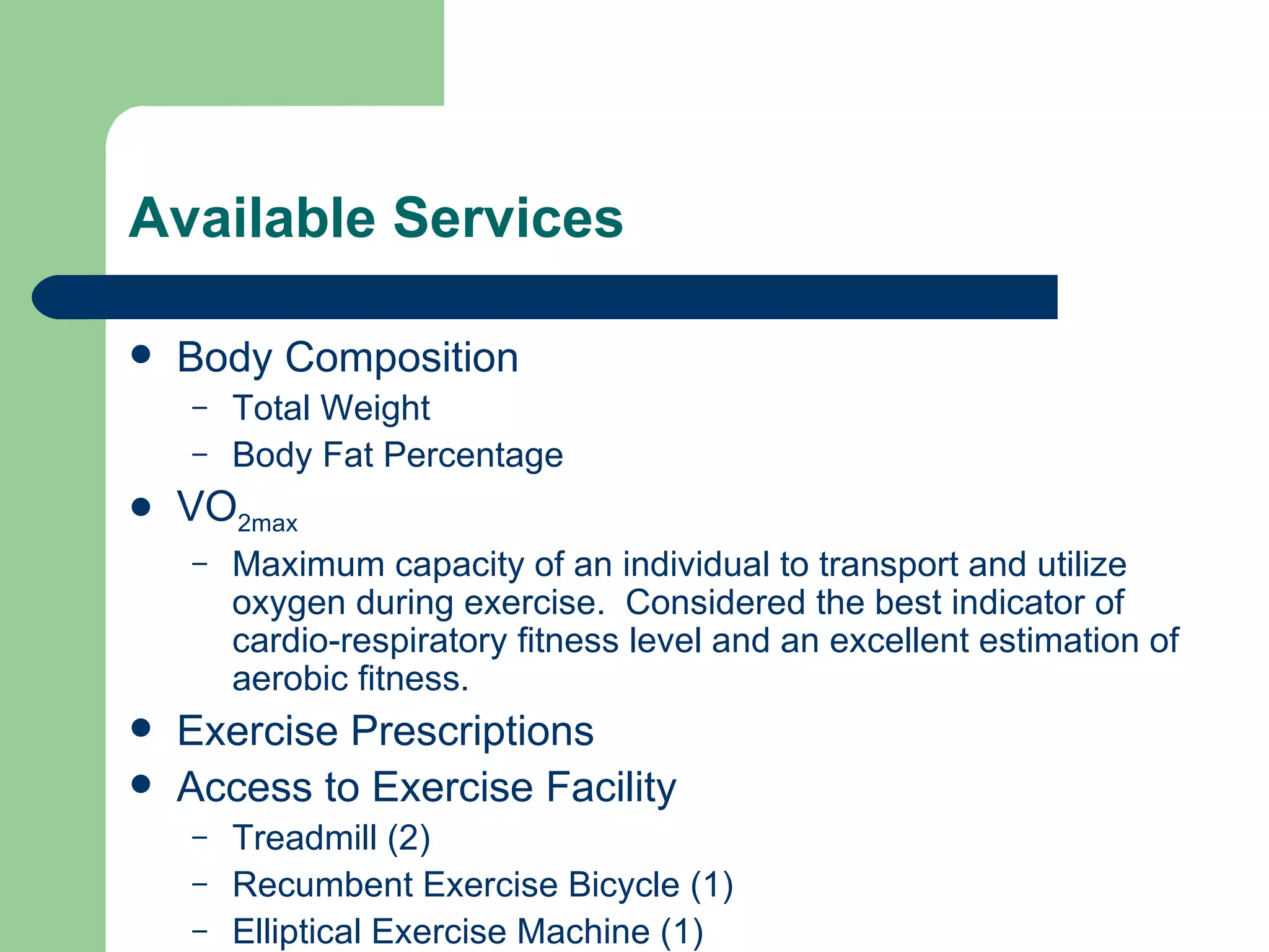 Exercise Center | PPT