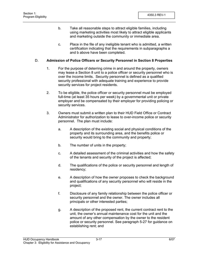 Hud 8:13 occupancy handbook chapter 3 | PDF