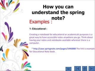 spring note | PPT
