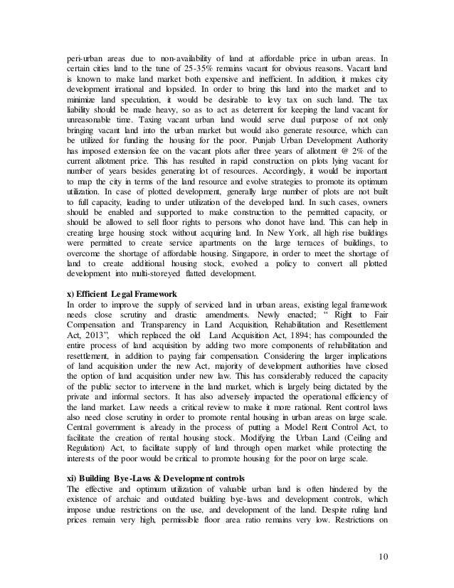 Sourcing Land for Housing the Urban Poor in India | PDF