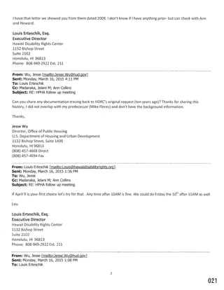 HUD Complaint Disability Accommodations | PDF