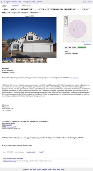 37732 Christensen - Craigslist Ad Example - HUD Home | PDF