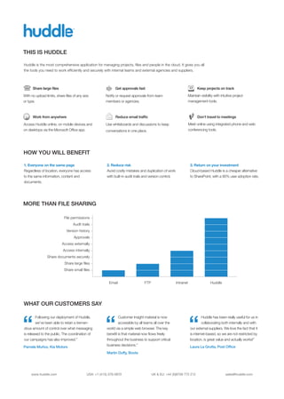 How Huddle Helps Marketing Teams | PDF