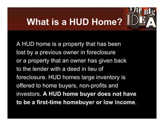 Hud Homes! Government Owned Homes | PPT