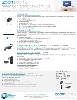 Zoom Rooms Kit from Video Conference Gear featuring the Huddly IQ and ...