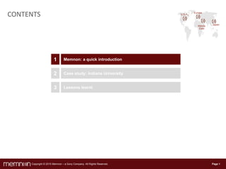 Mass digitization issues ans actions Indiana University Case Study ...