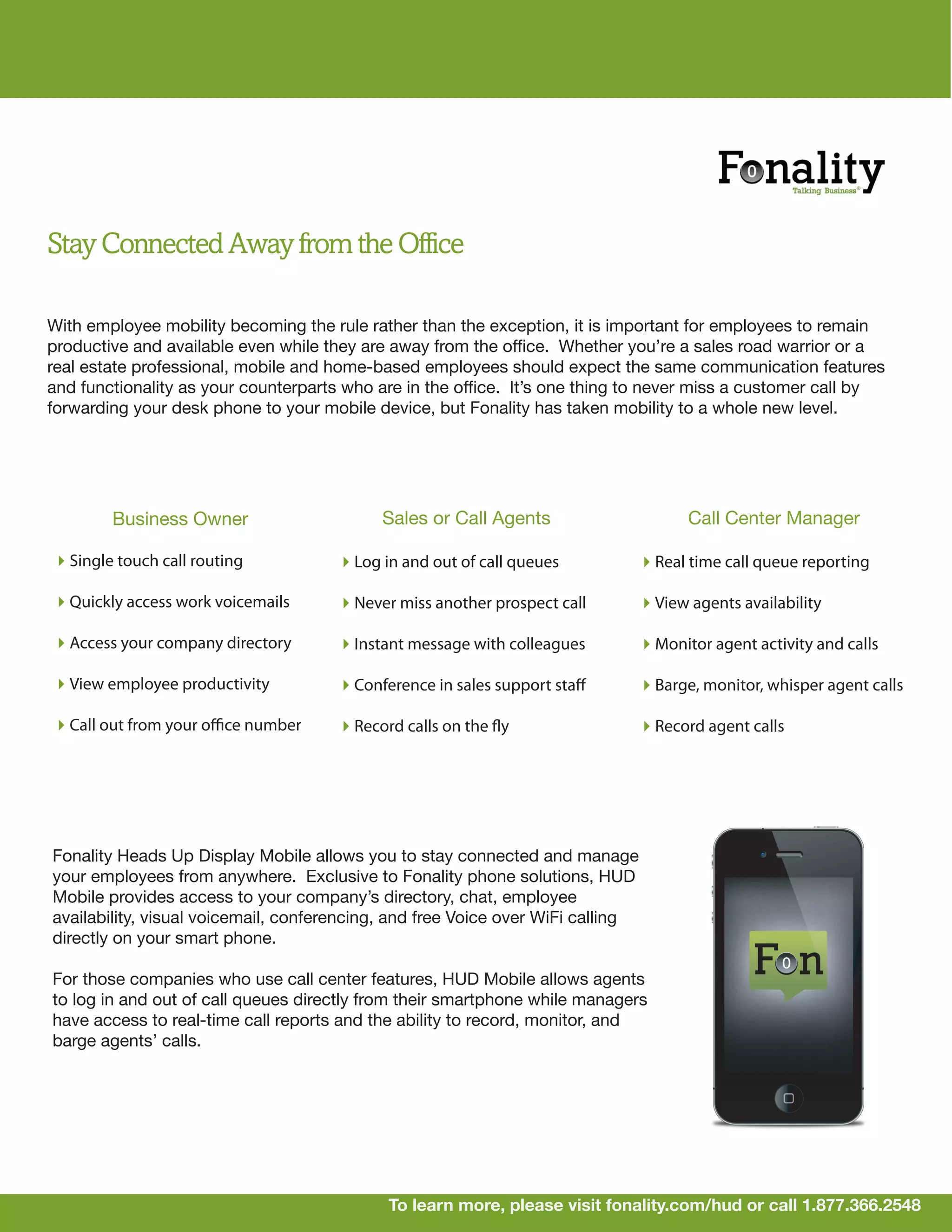 Fonality HUD Mobile | PDF
