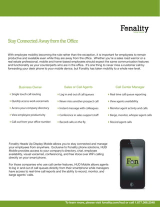 Fonality HUD Mobile | PDF