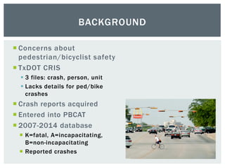 Pedestrian and Bicycle Safety Analysis Tool | PDF
