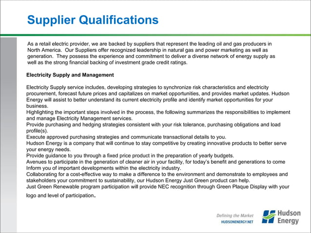 Hudson Energy Prospective | PPT