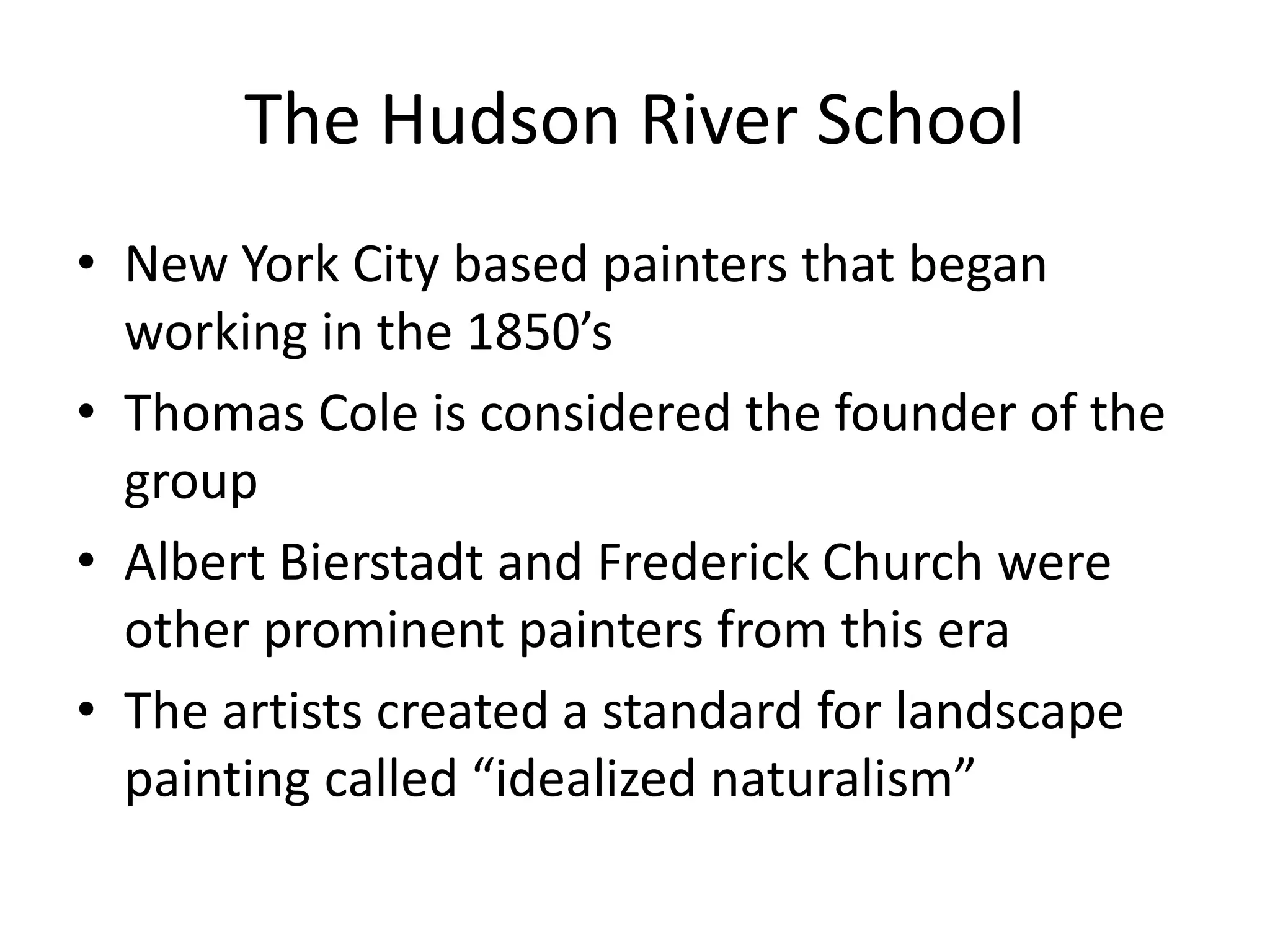 Hudson river school landscape drawing | PPTX