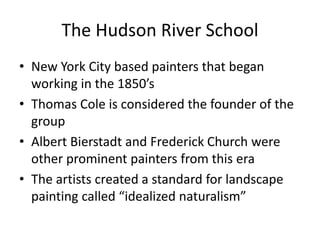 Hudson river school landscape drawing | PPTX