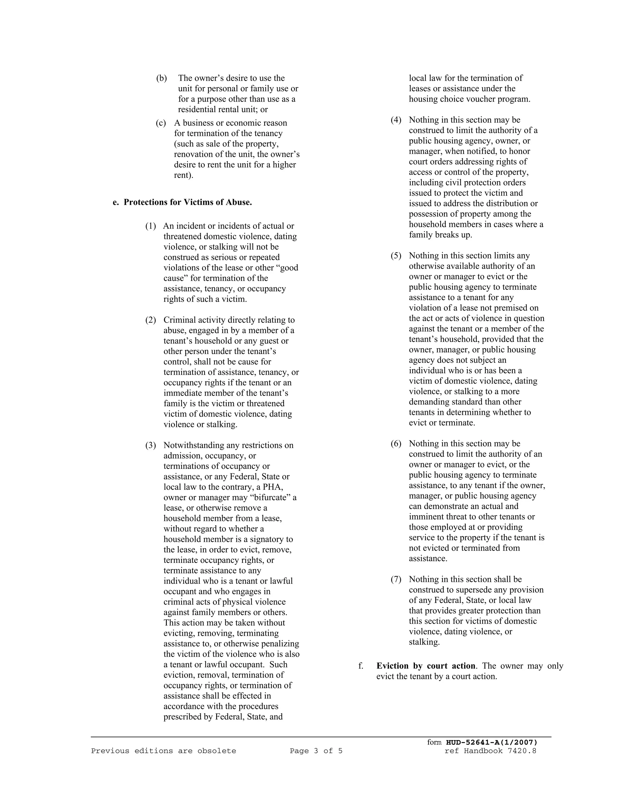 Hud tenancy addendum | PDF | Government Support and Welfare | Financial ...