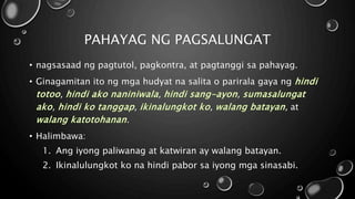 Hudyat ng pagsang ayon at pagsalungat | PPTX