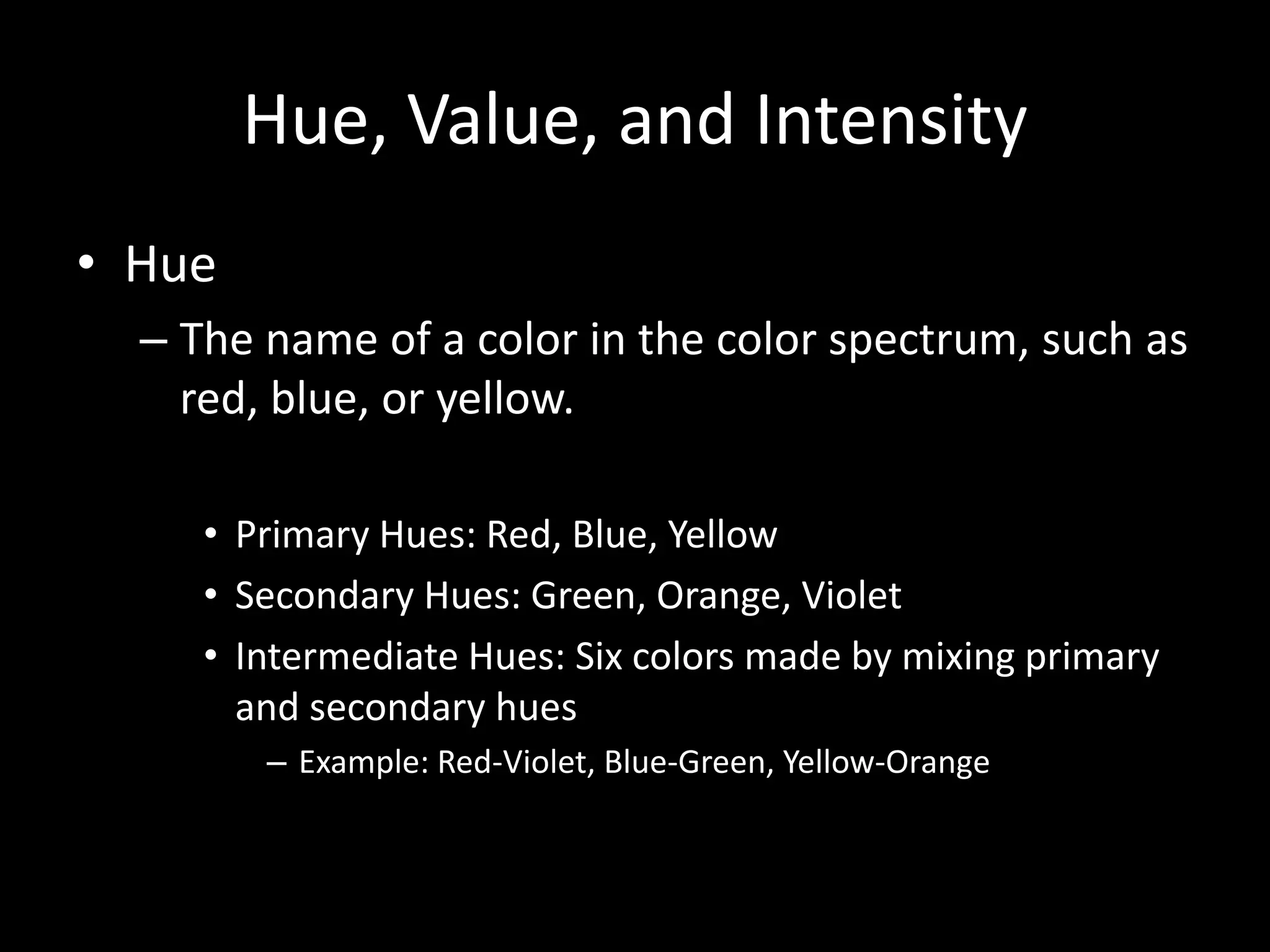 Hue value-intensity | PPTX