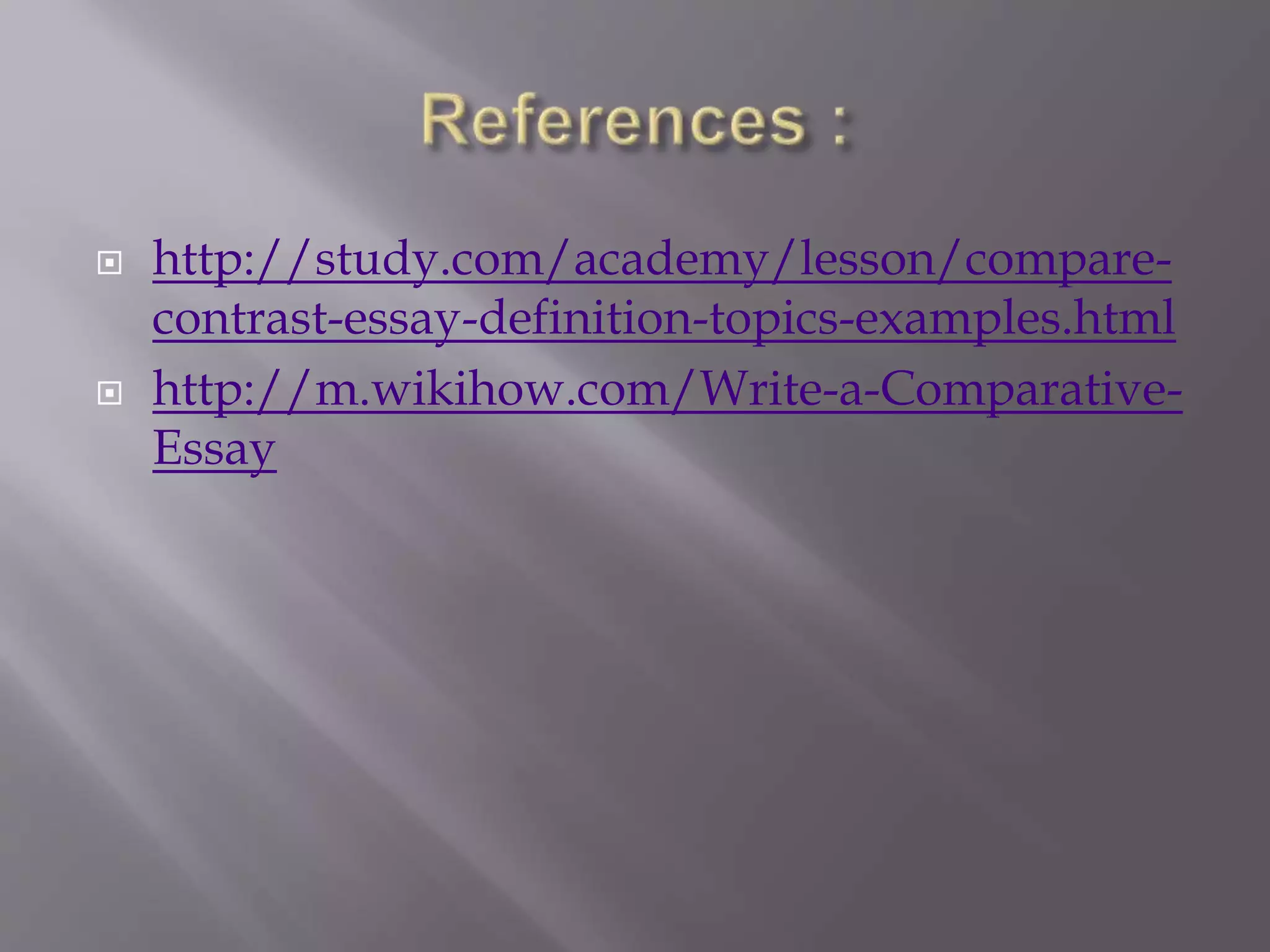 comparison and contrast | PPTX