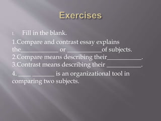 comparison and contrast | PPTX