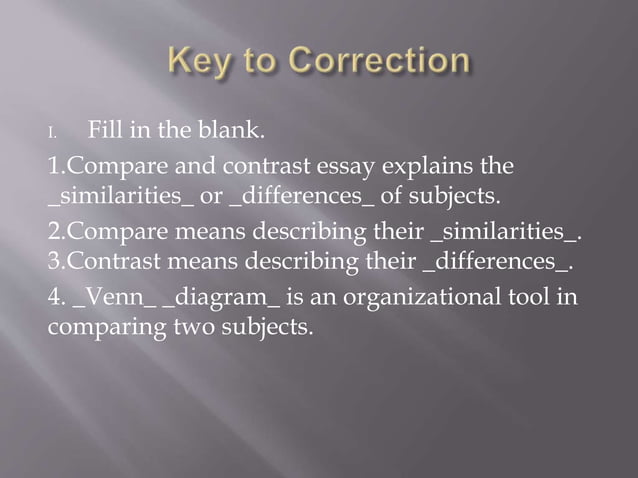 comparison and contrast | PPTX