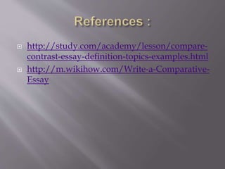 comparison and contrast | PPTX