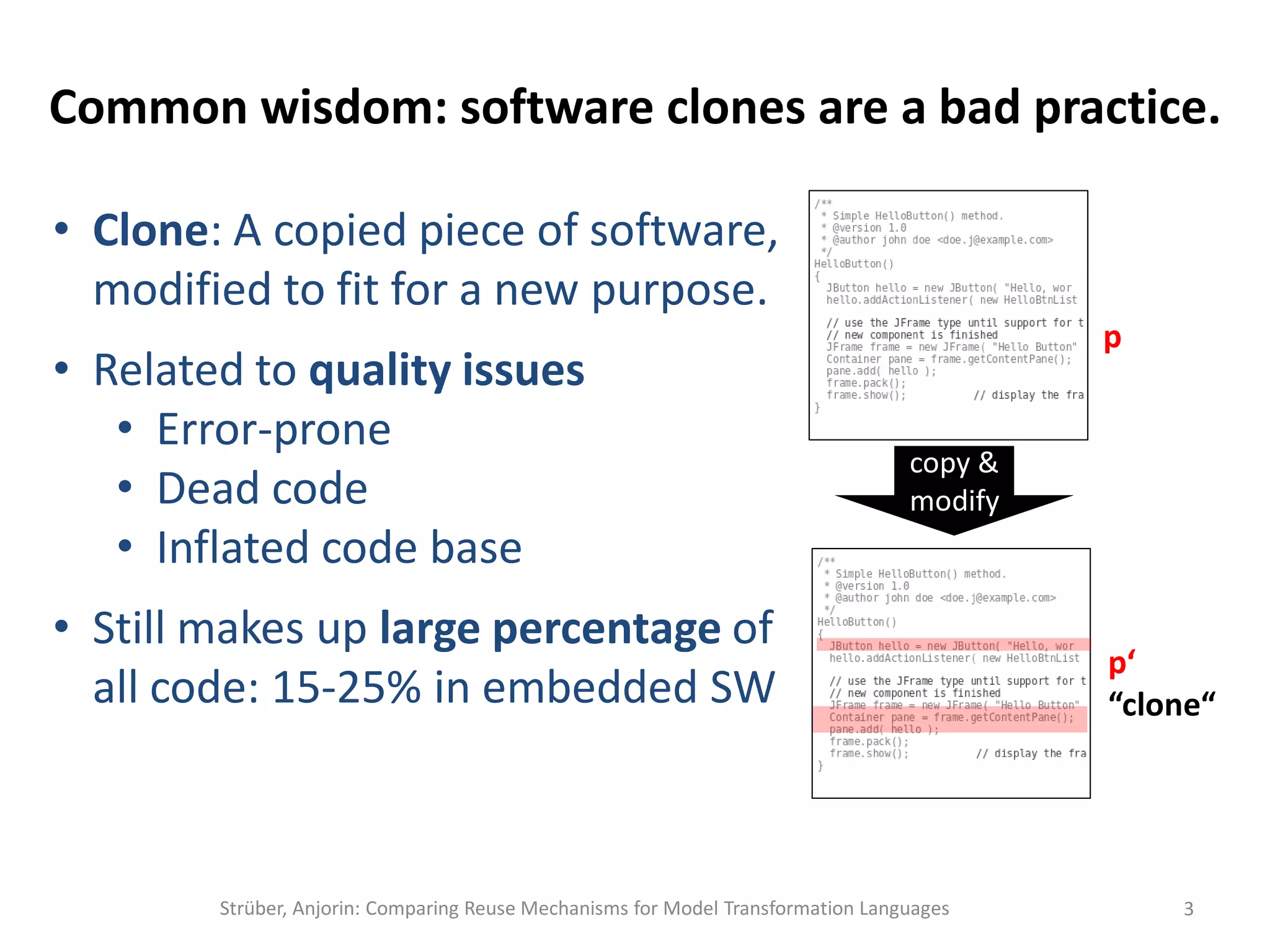 Comparing Reuse Mechanisms for Model Transformation Languages: Design for an Empirical Study ...
