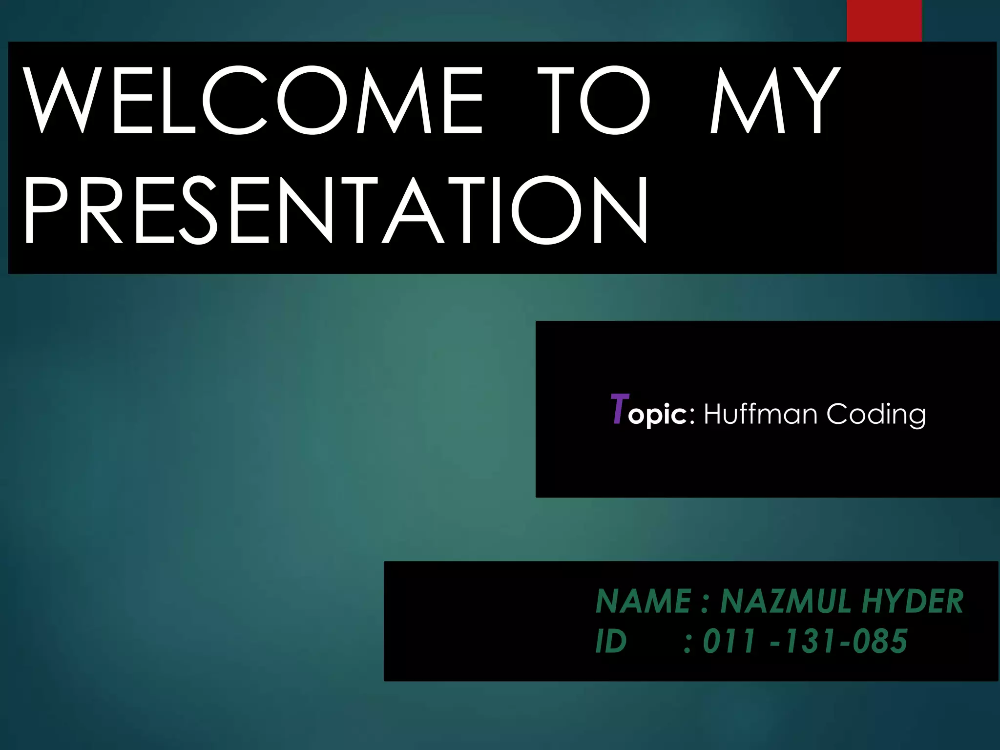 Huffman coding | PPT