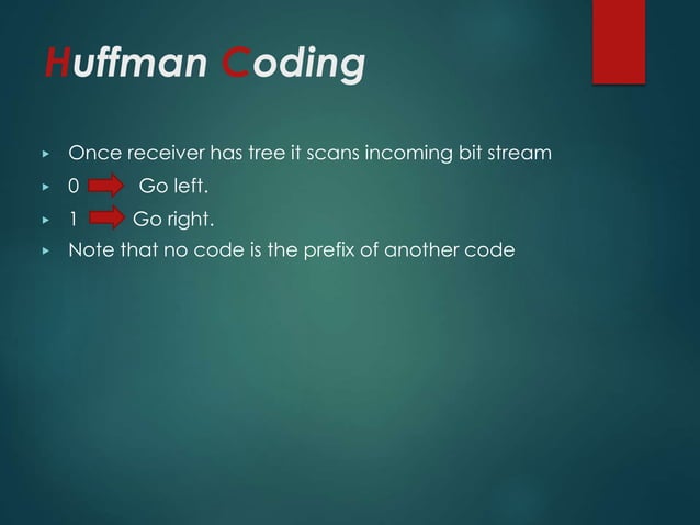 Huffman coding