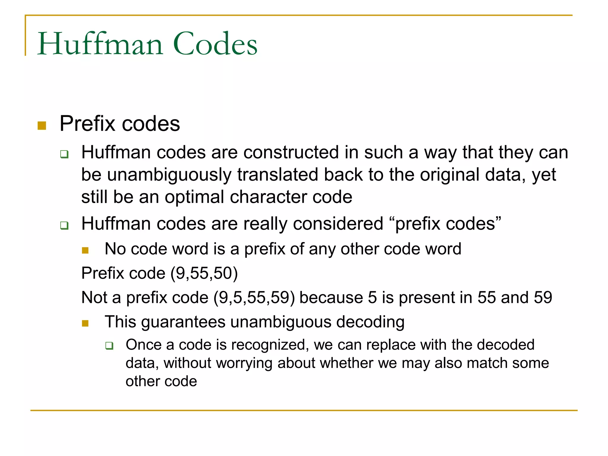 Huffman codes | PPTX