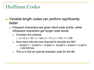 Huffman codes | PPTX